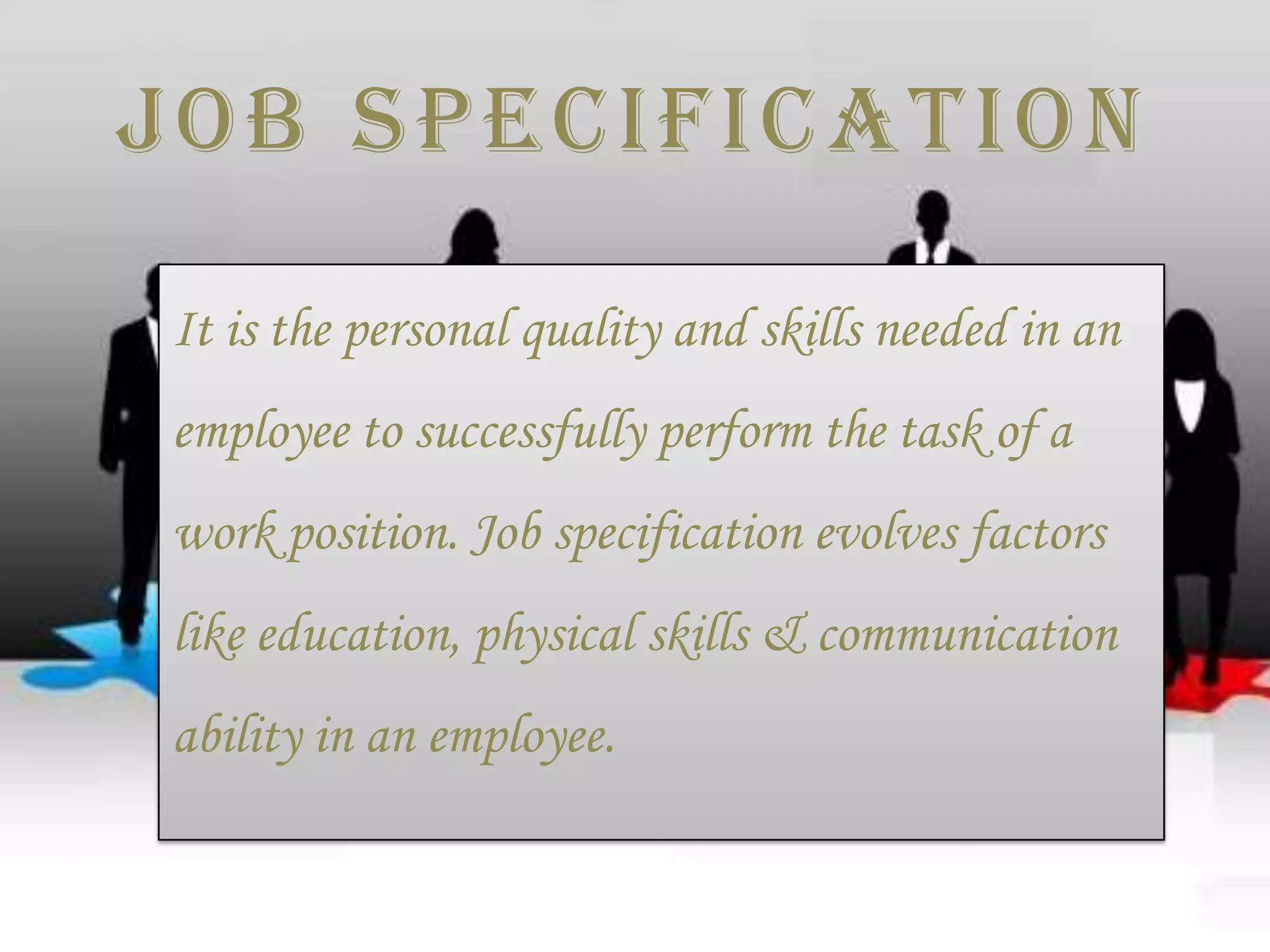 Job description & job specification | PPTX