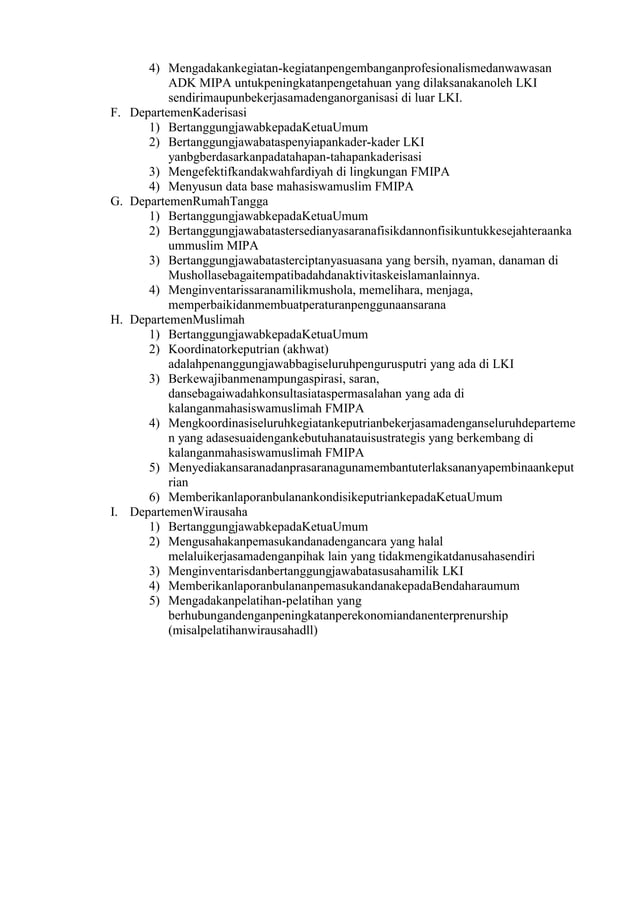 Job description LKI FMIPA UNSRI | PDF