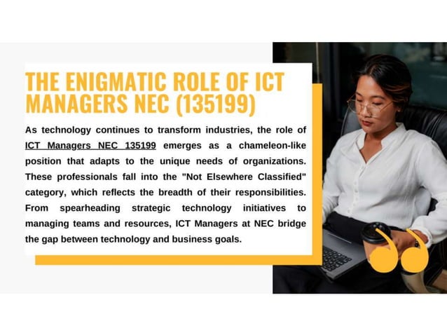 Job Description of ICT Managers NEC 135199 In Australia | PPT