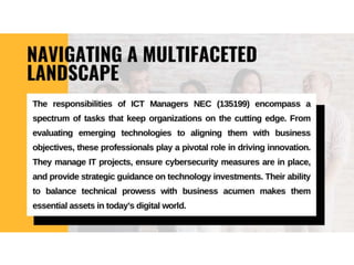 Job Description of ICT Managers NEC 135199 In Australia | PPTX