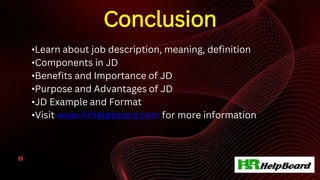 Job Description | PPT
