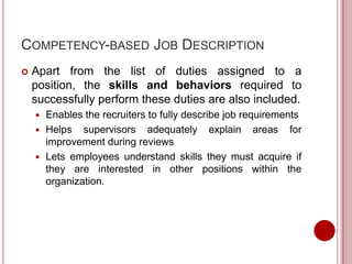 Job description report | PPT