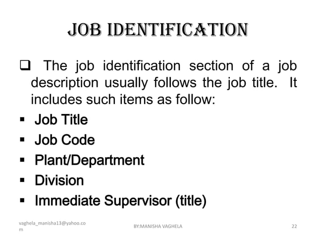 Job descriptions | PPSX | Resume Writing and Advice | Job Search