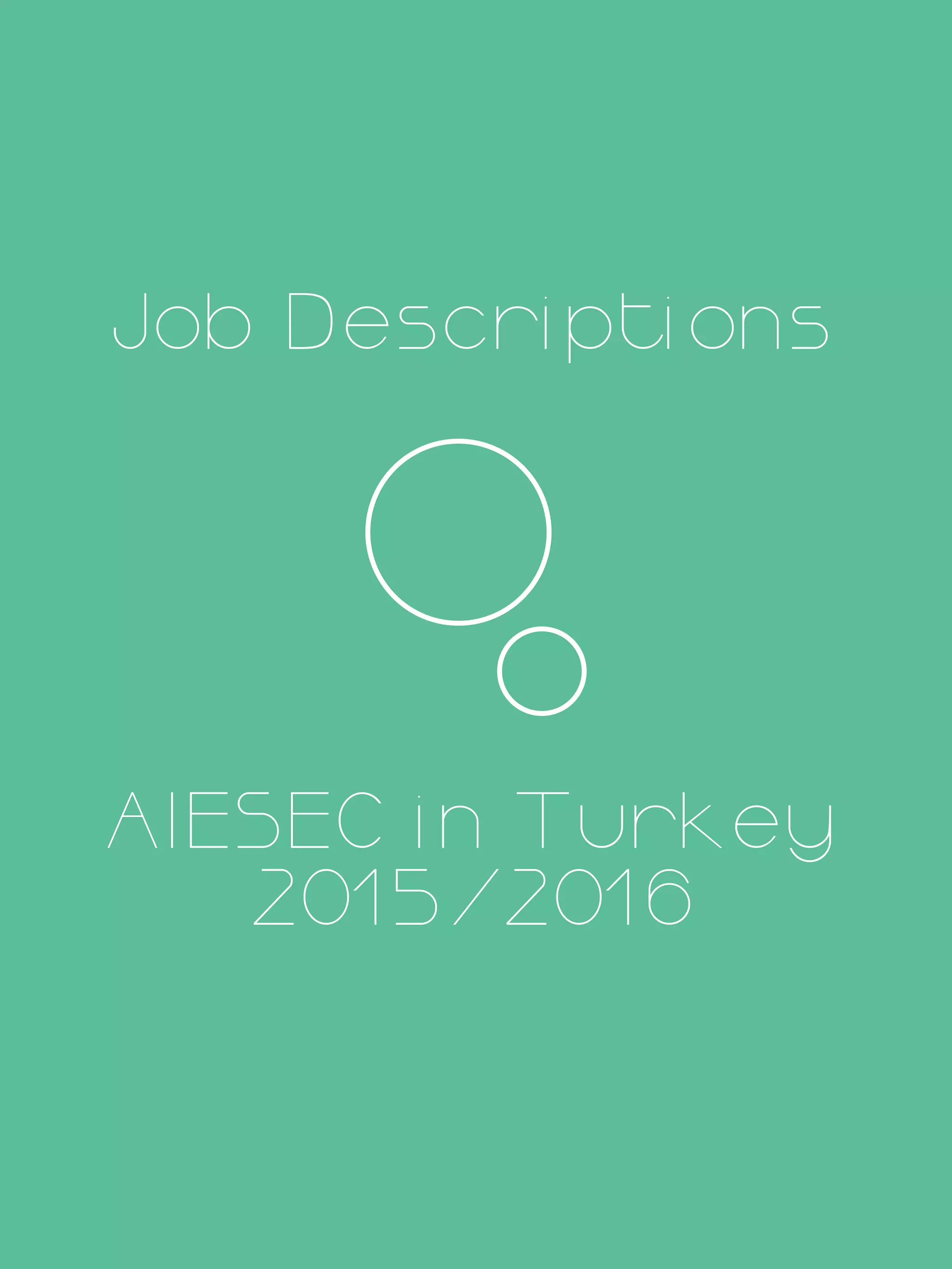Job descriptions aiesec in Turkey 2015:2016 | PDF