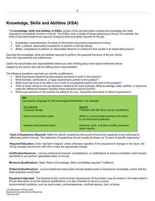 Job description writing guide | PDF