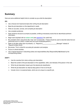 Job description writing guide | PDF
