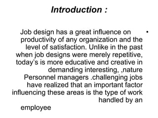 Job design | PPT