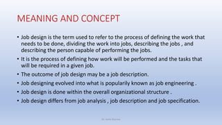 Job design for human resource mnagement | PPTX