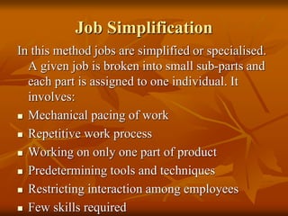 Human Resource Management Job design .ppt