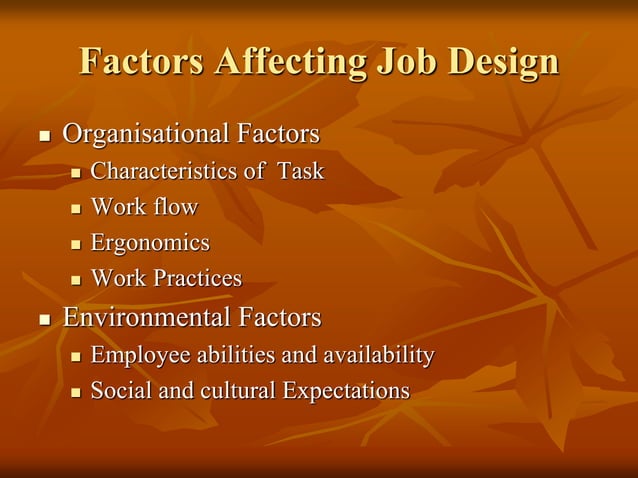 Human Resource Management Job design .ppt
