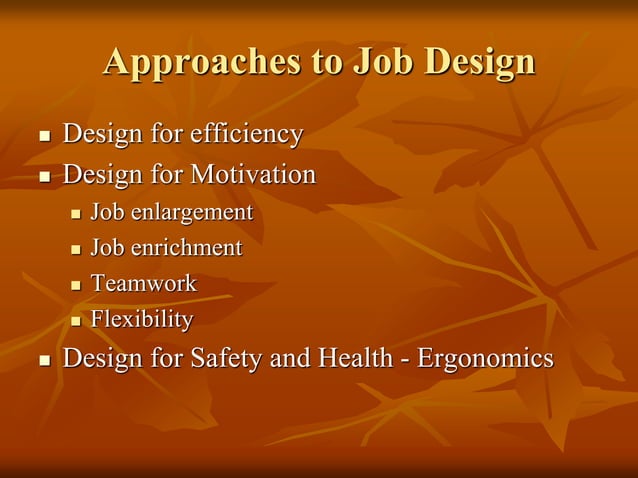 Human Resource Management Job design .ppt