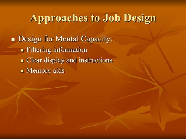 Human Resource Management Job design .ppt