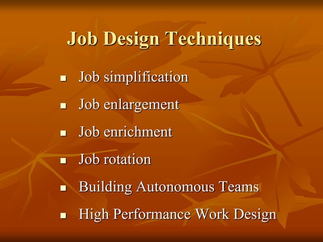 Human Resource Management Job design .ppt