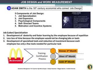 Job design and measurement operations management report | PPTX