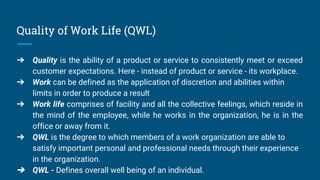 Job design and quality of work life | PDF
