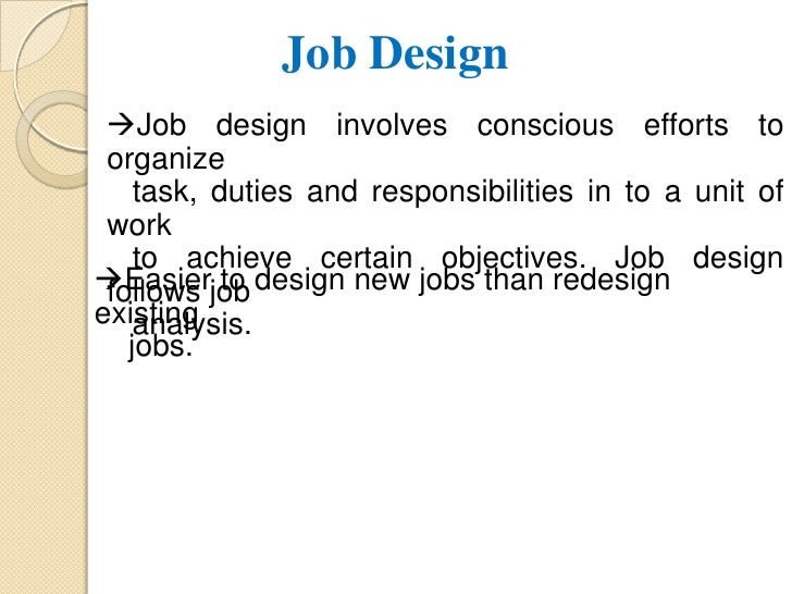 Job design