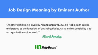 Job Design | PPTX