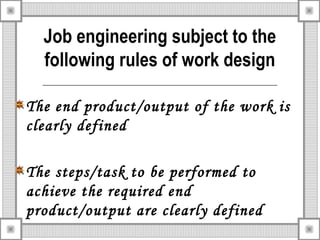 Job engineering | PPT