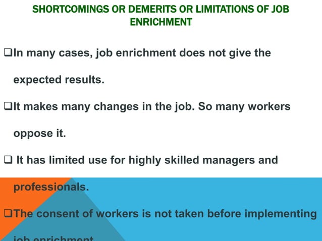 CAREER/JOB ENRICHMENT | PPT