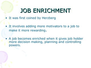 Job enrichment | PPT