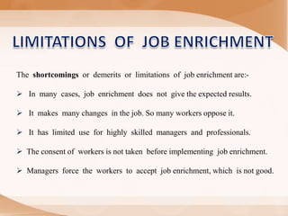Job enrichment & Job enlargement | PPTX