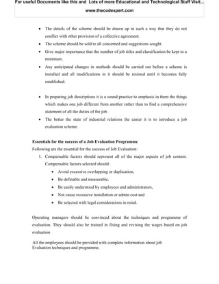Job Evaluation | PDF | Resume Writing and Advice | Job Search