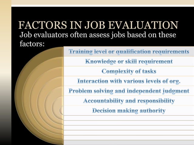 Job evaluation. | PPT
