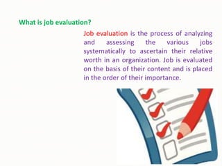Job evaluation | PPT