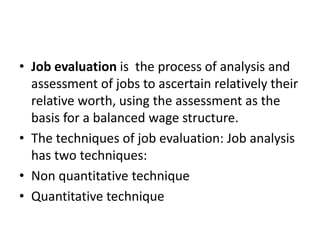 Job evaluation | PPTX