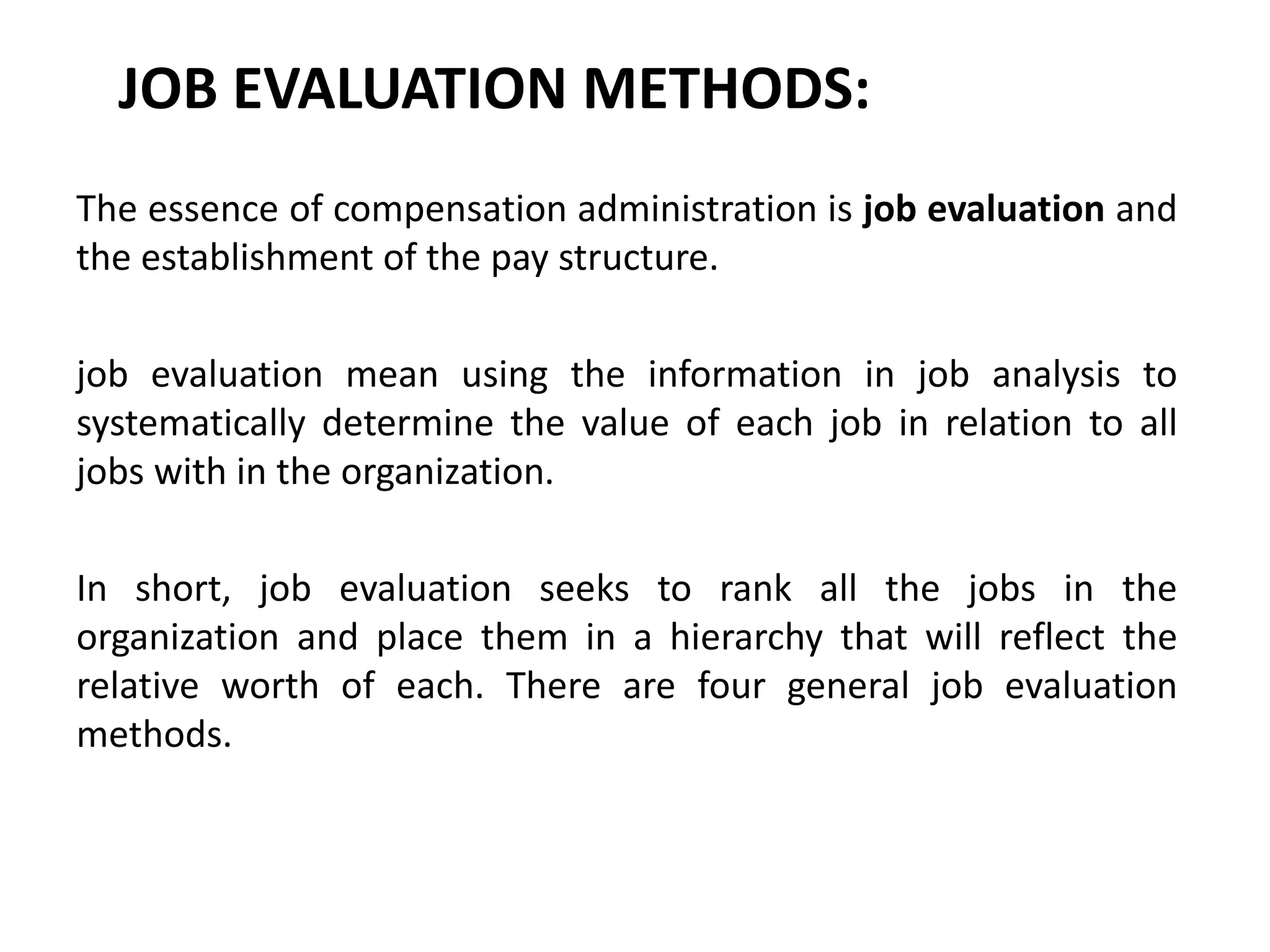 Job evaluation | PPTX