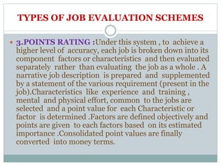 Job evaluation | PPTX | Job Market | Economy