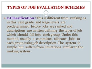 Job evaluation | PPTX | Job Market | Economy