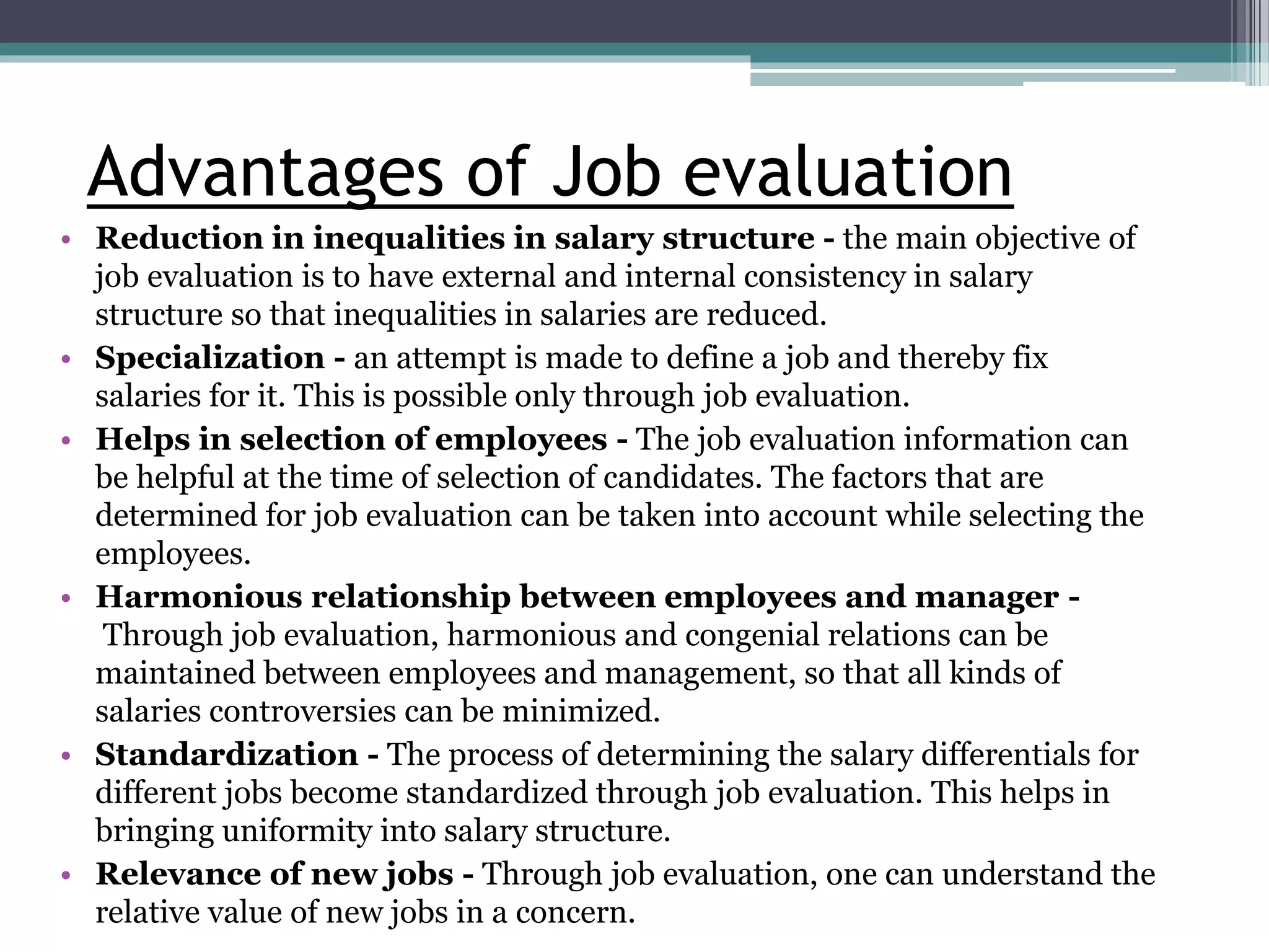 Job evaluation | PPTX
