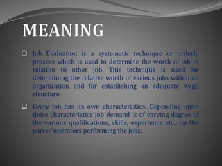 Job evaluation | PPTX