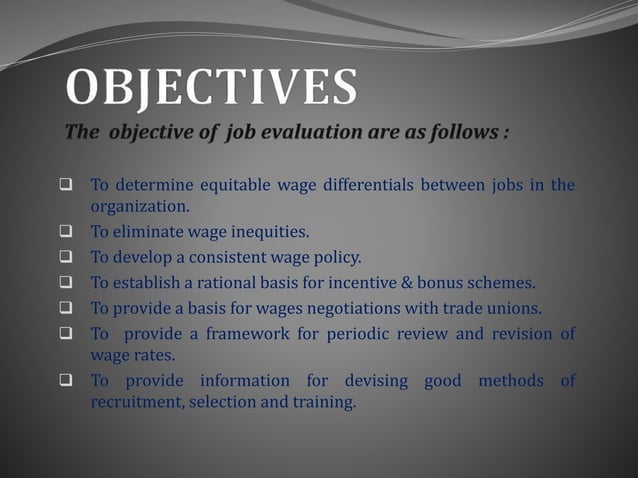 Job evaluation | PPT