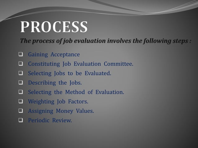 Job evaluation | PPT