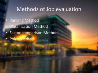 Job evaluation | PPT