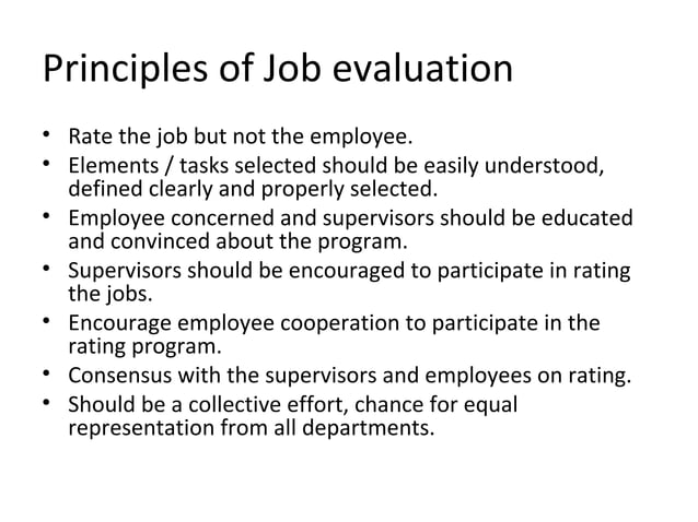 Job evaluation | PPT | Human Resources | Business