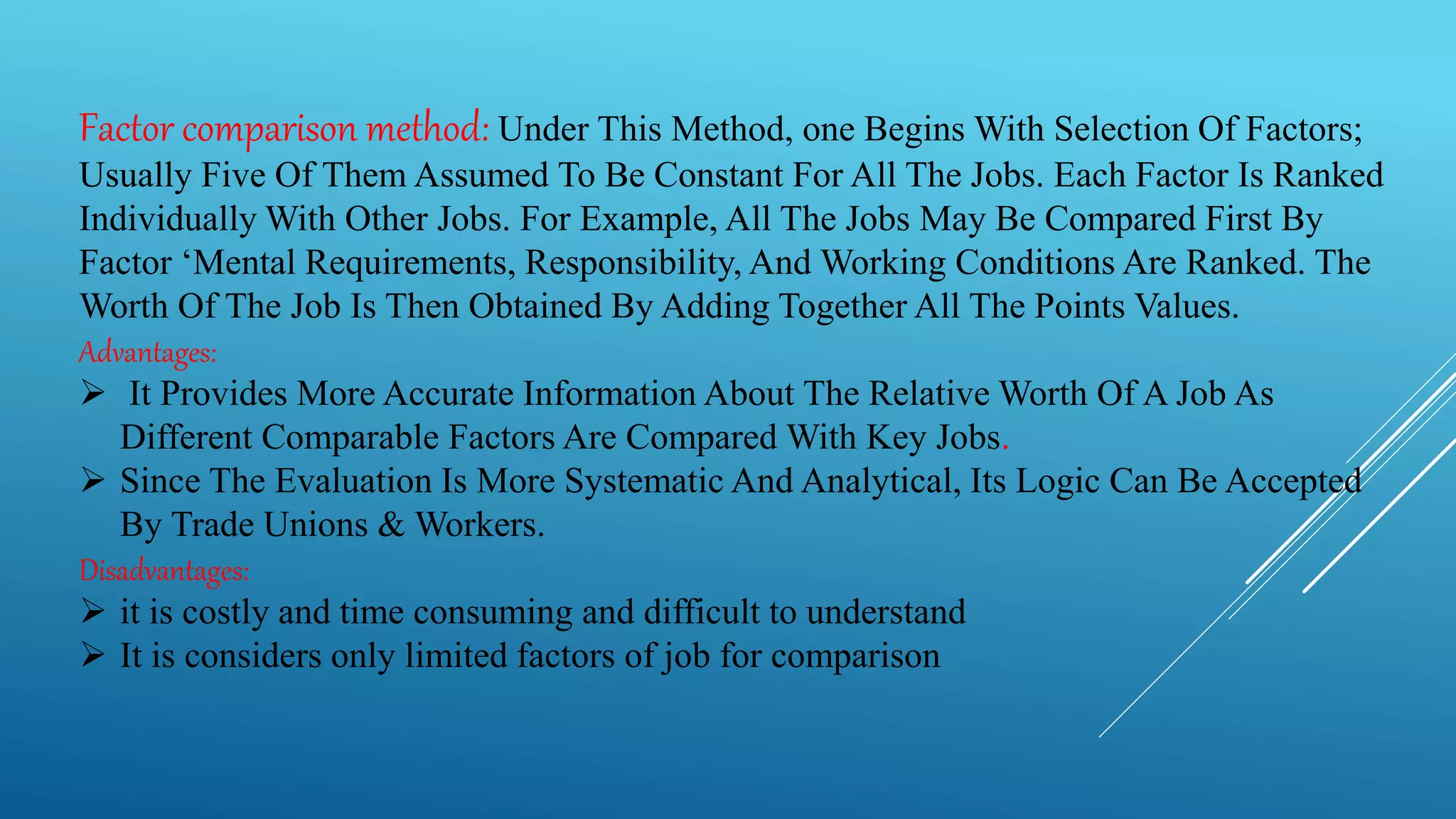 Job evaluation methods | PPTX