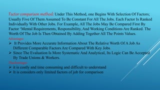 Job evaluation methods | PPTX