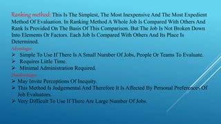 Job evaluation methods | PPTX
