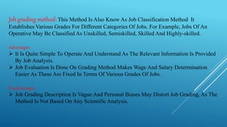 Job evaluation methods | PPTX