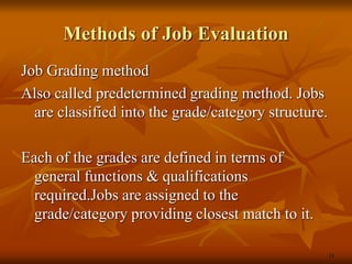 Job evaluation | PPT | Resume Writing and Advice | Job Search