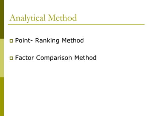 job_evaluation HUMAN RESIRCE MANAGEMENT. ppt | PPT | Resume Writing and ...