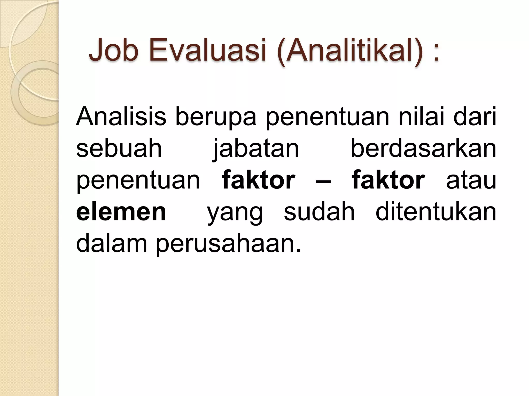 Job Evaluation | PPS