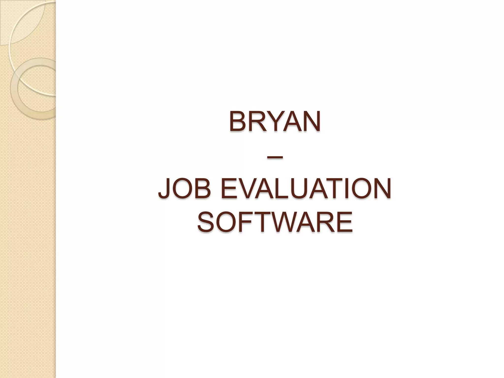 Job Evaluation | PPS