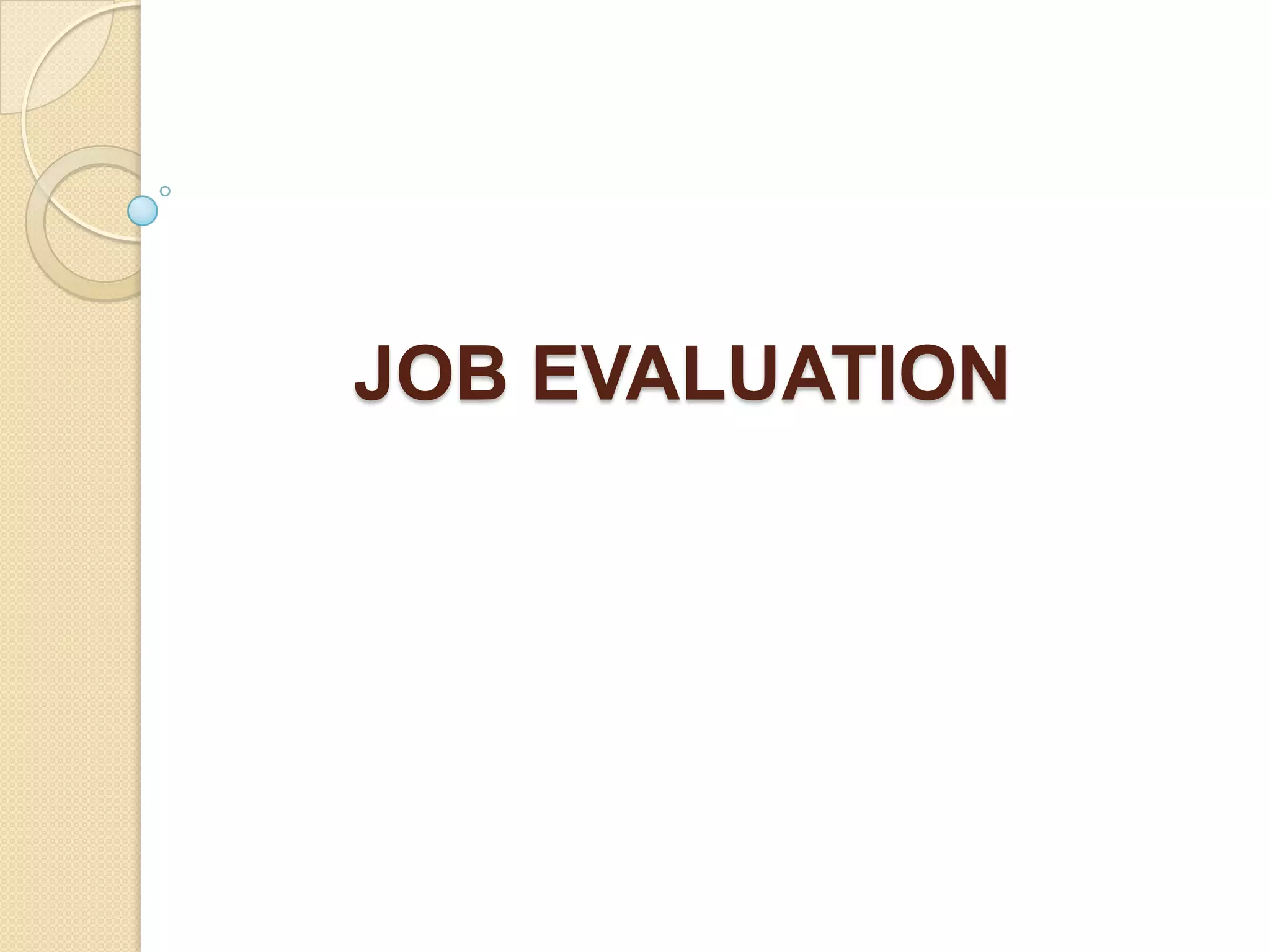 Job Evaluation | PPS