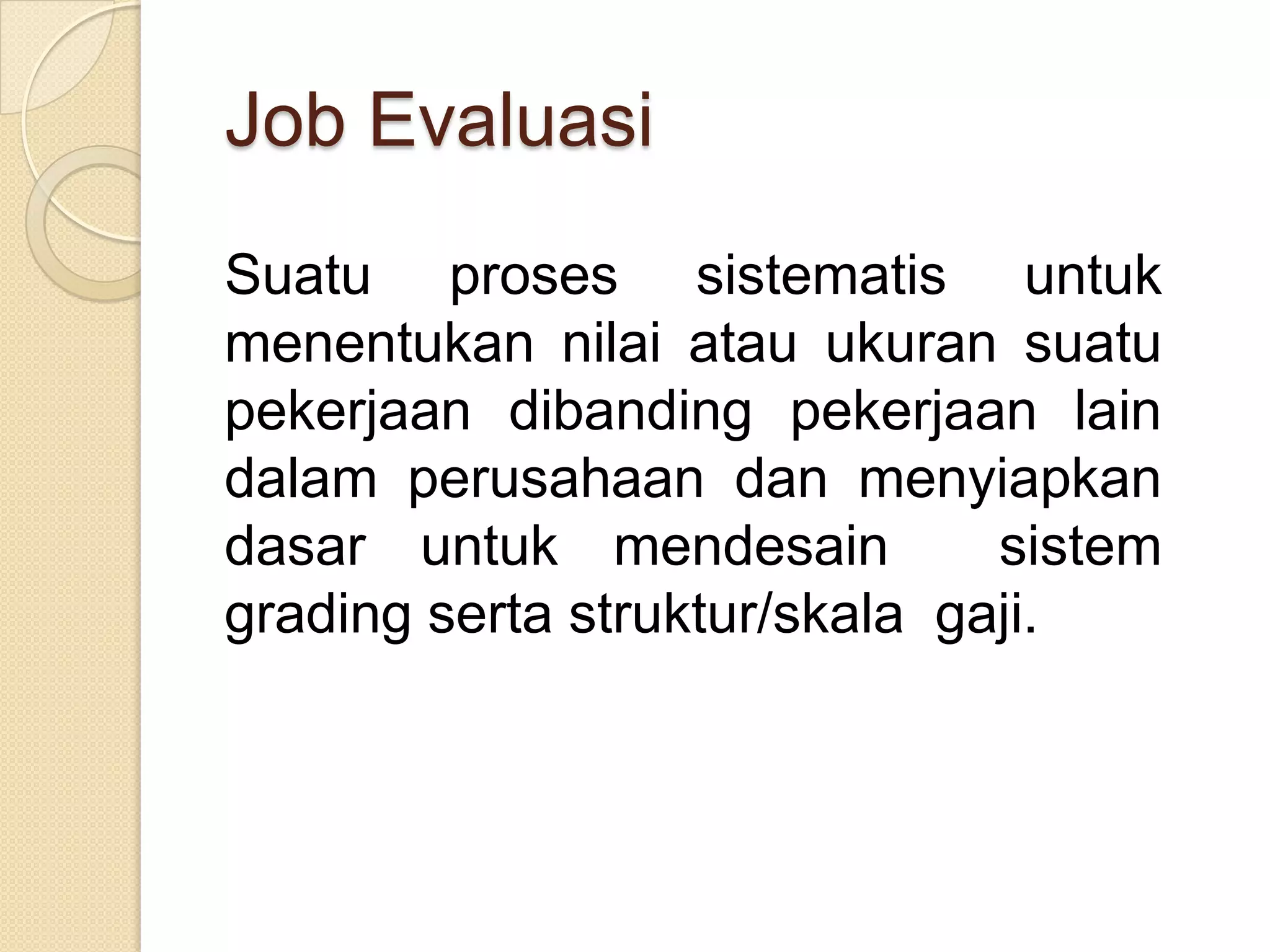 Job Evaluation | PPS