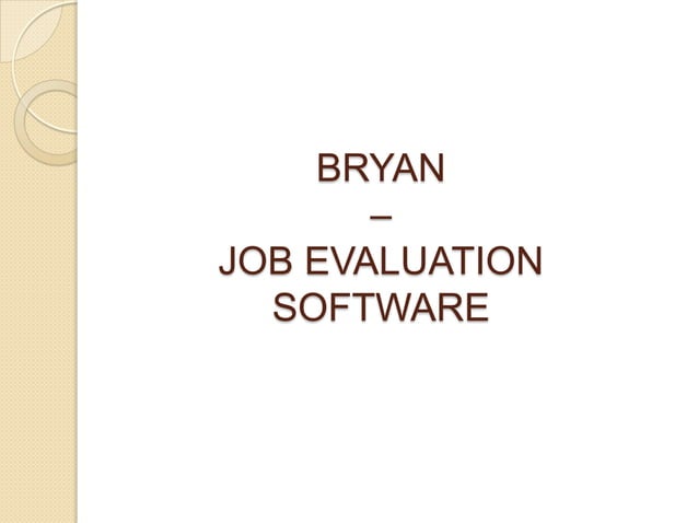 Job Evaluation | PPS