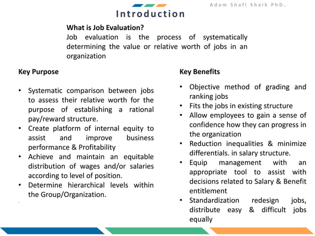 Job evaluation and grading methods | PDF